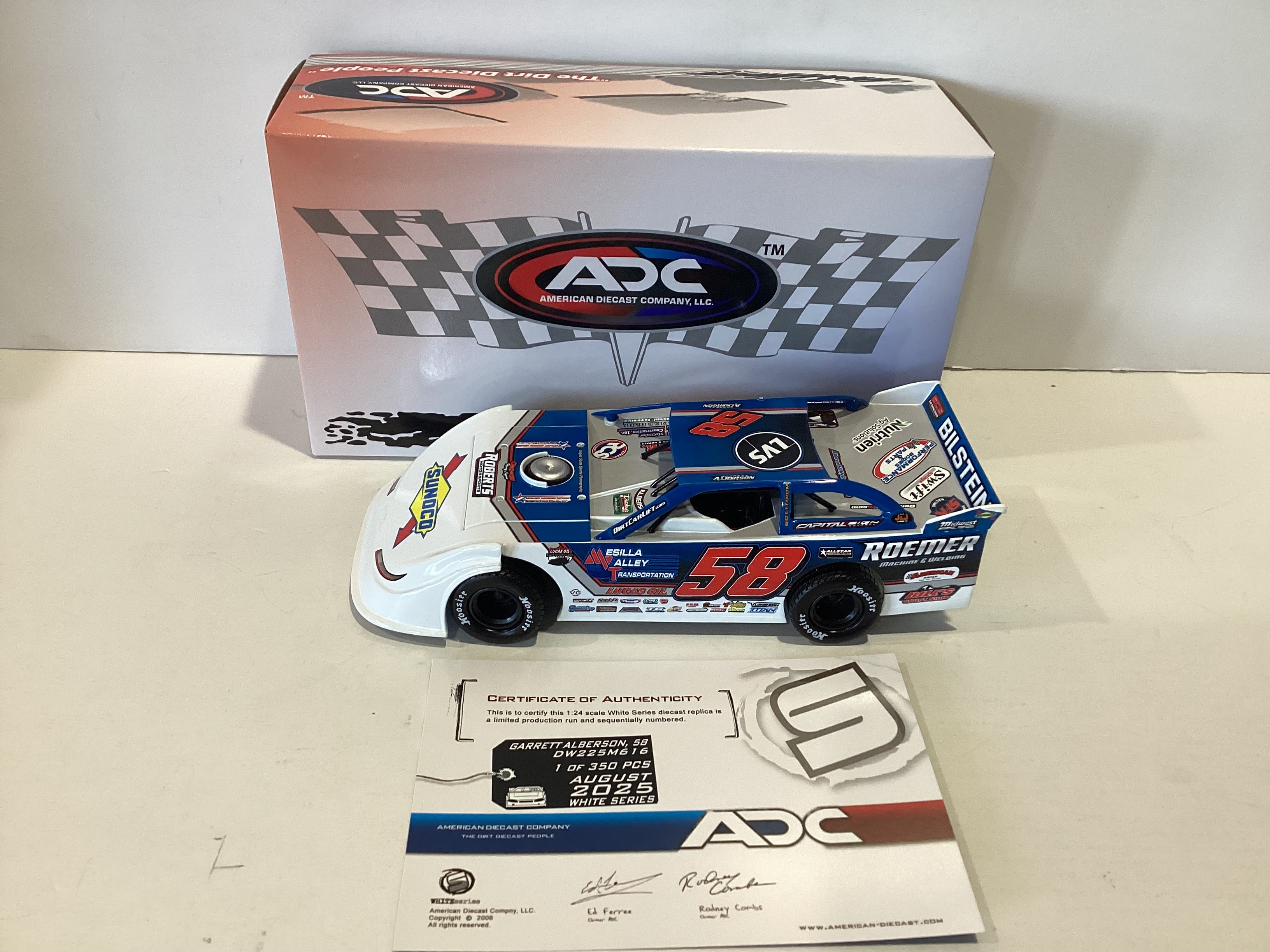 1/24 ADC Garrett Alberson #58 Roemer Machine & Welding 2025 Dirt Late ...